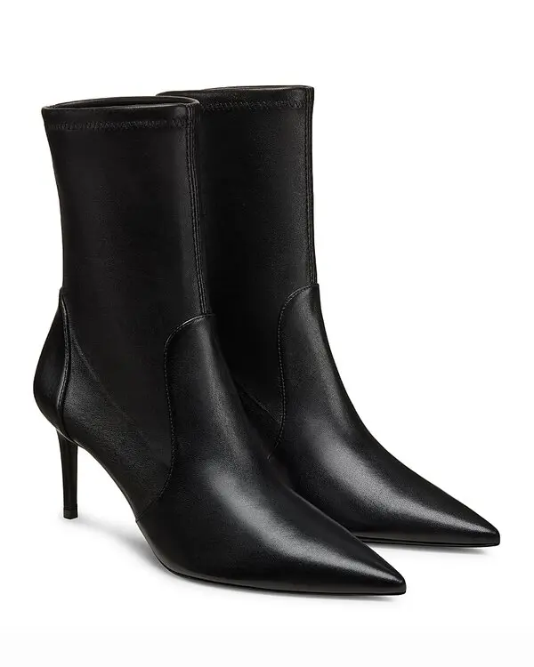 STUART WEITZMAN Power 75 Zip Booties - Black