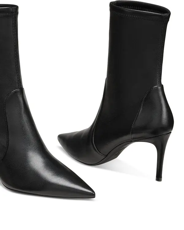 STUART WEITZMAN Power 75 Zip Booties - Black