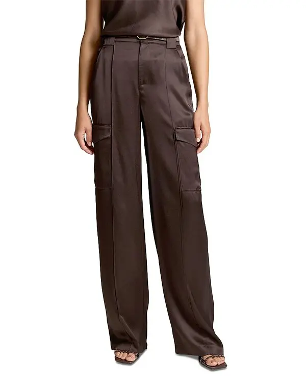 Vince Satin High Waisted Utility Pants