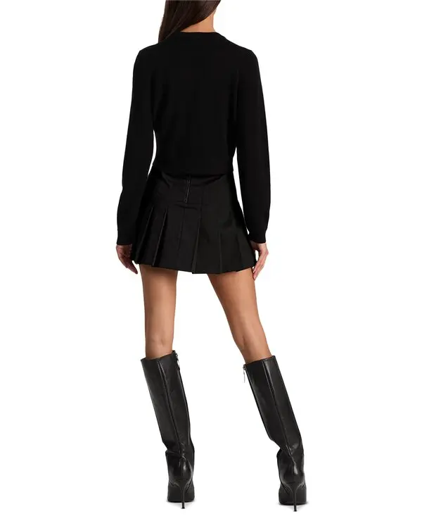 Alice + Olivia Dollie Wool Blend Embellished Cardigan