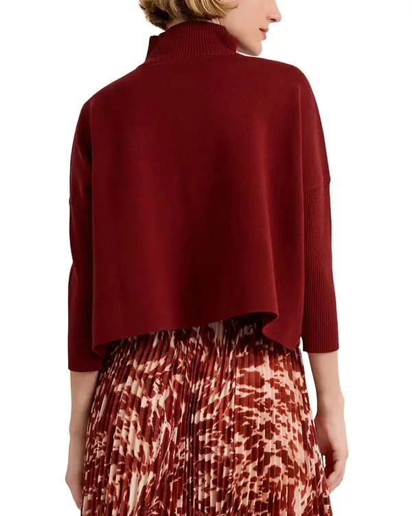 MARIE OLIVER Claudie Mock Neck Loose Fit Sweater