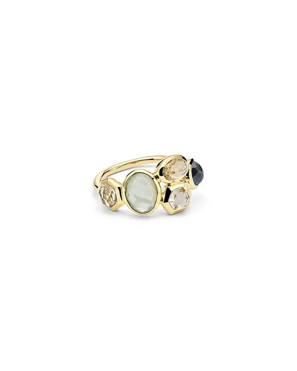 Ippolita 18k Yellow Gold Rock Candy Multi Gemstone Cluster Statement Ring - Salvia