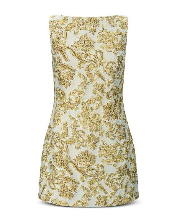 Staud Mimi Metallic Mini Dress