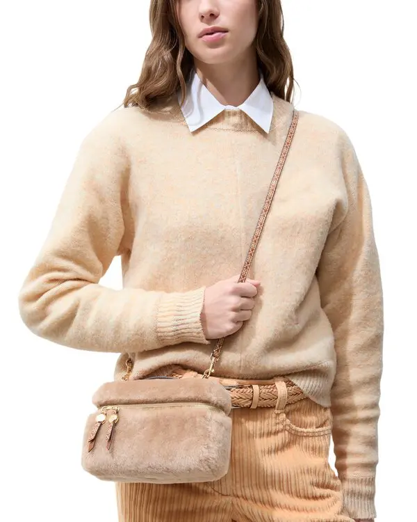 Tory Burch Romy Shearling Top Handle Bag