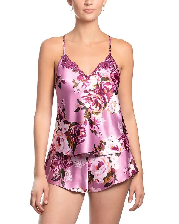 IN BLOOM BY JONQUIL Stretch Satin Cami Short Pajama Set - Red