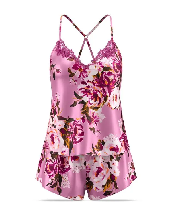 IN BLOOM BY JONQUIL Stretch Satin Cami Short Pajama Set