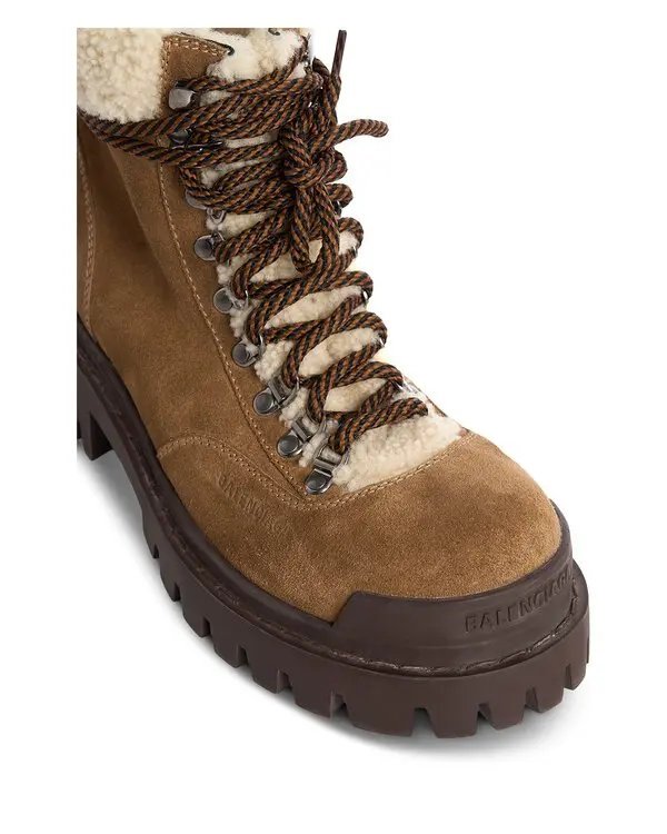 Balenciaga Suede & Shearling Winter Boots