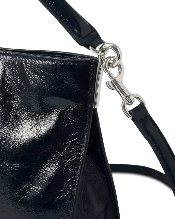 Veronica Beard Bea Crinkled Leather Crossbody
