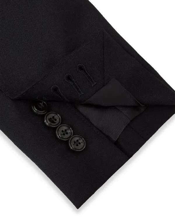 REISS Muse Wool Tailored Fit Double Breasted Flannel Blazer