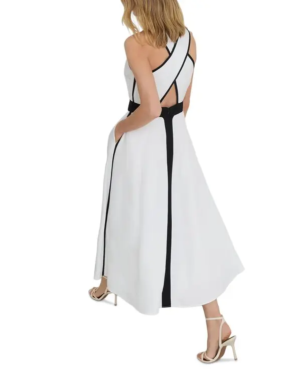 REISS Contrast Trim Midi Dress