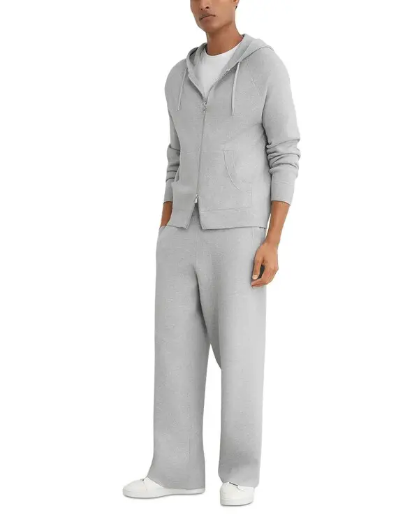 REISS Manchester Full Zip Milano Knit Hoodie