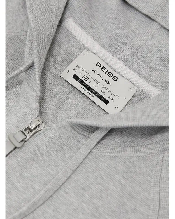 REISS Manchester Full Zip Milano Knit Hoodie