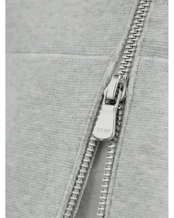 REISS Manchester Full Zip Milano Knit Hoodie