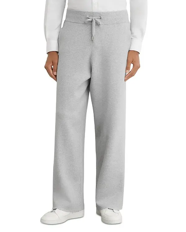 REISS Flintwood Milano Knit Sweatpants - Soft Grey