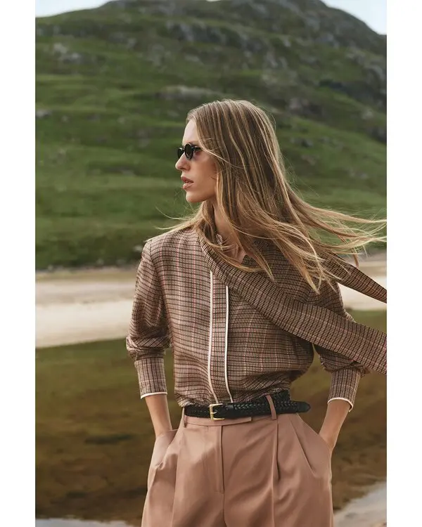 REISS Petite Luna Pleated Wide Leg Pants
