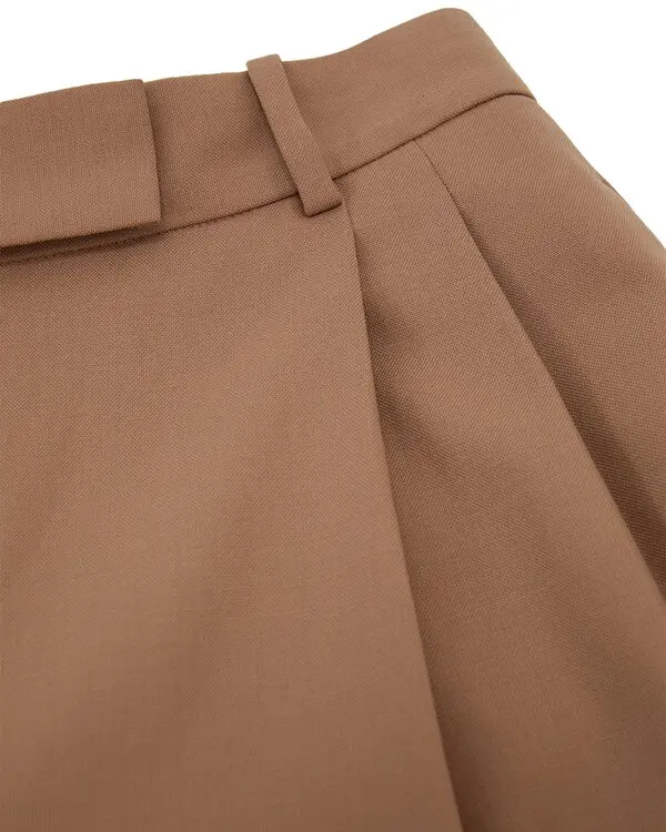 REISS Petite Luna Pleated Wide Leg Pants