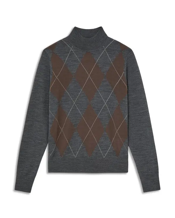REISS Sage Wool Argyle Sweater