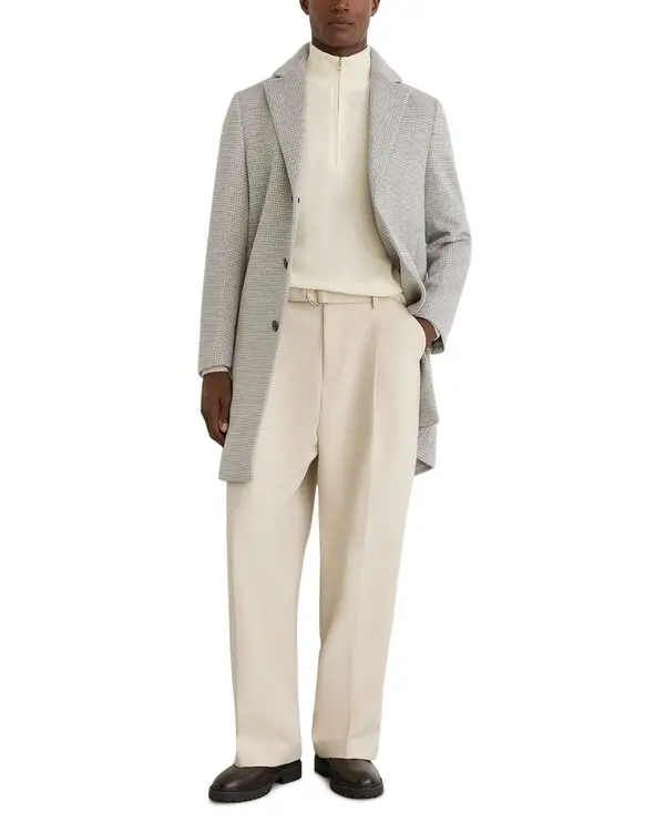 REISS Tristan Half Zip Raglan Waffle Sweater