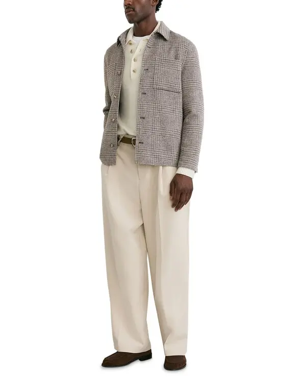 REISS Gano Prince Of Wales Check Pocket Overshirt