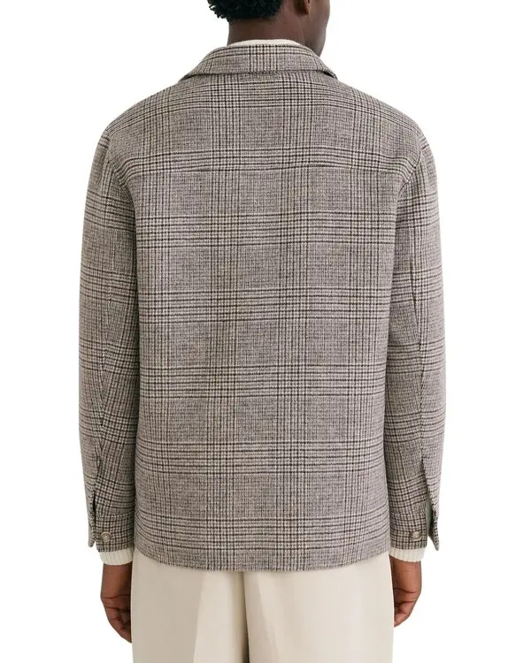 REISS Gano Prince Of Wales Check Pocket Overshirt