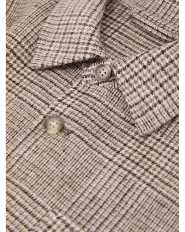 REISS Gano Prince Of Wales Check Pocket Overshirt