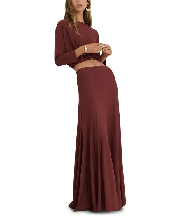 REISS Stretch Jersey Maxi Skirt