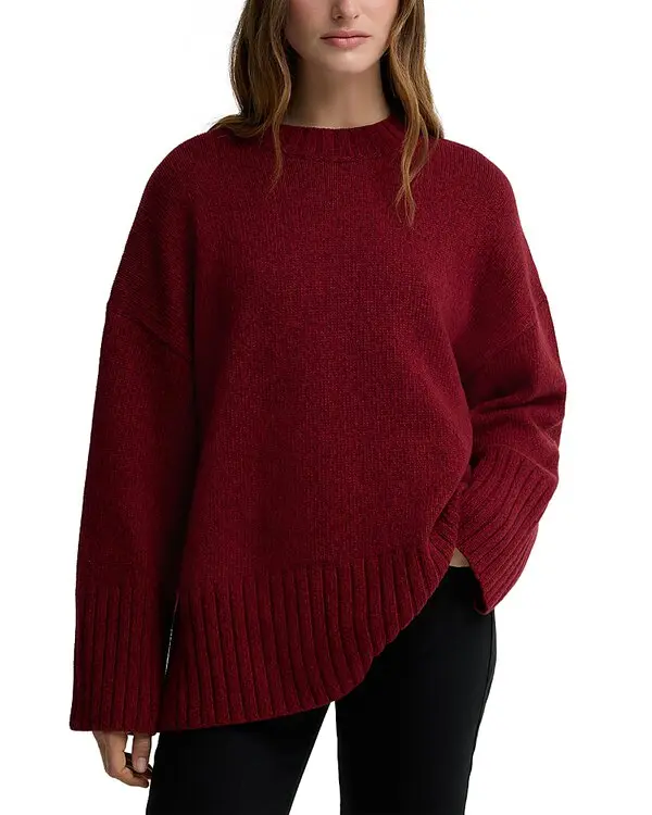 Barbour Gaia Cotton Wool Blend Crewneck Sweater - Cranberry