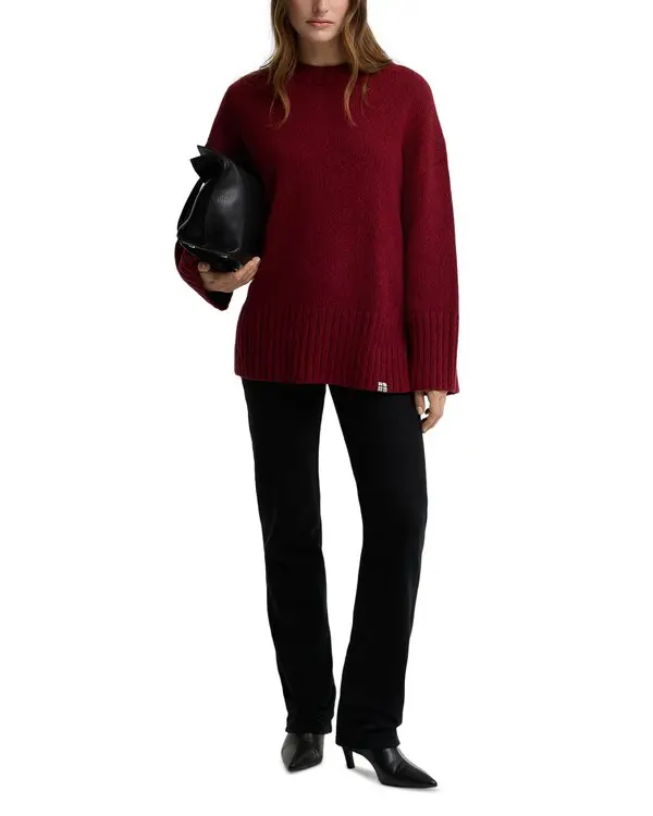 Barbour Gaia Cotton Wool Blend Crewneck Sweater - Cranberry