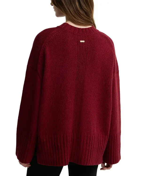 Barbour Gaia Cotton Wool Blend Crewneck Sweater - Cranberry