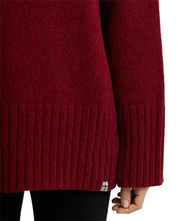 Barbour Gaia Cotton Wool Blend Crewneck Sweater - Cranberry