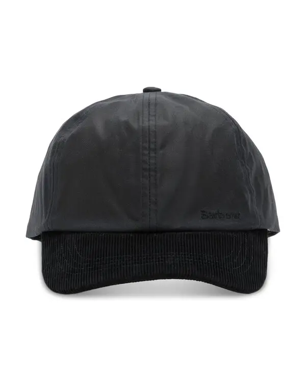 Barbour Beadnell Waxed Cotton Embroidered Cap - Navy
