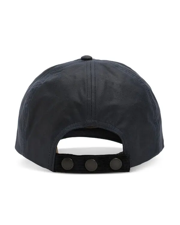 Barbour Beadnell Waxed Cotton Embroidered Cap - Navy