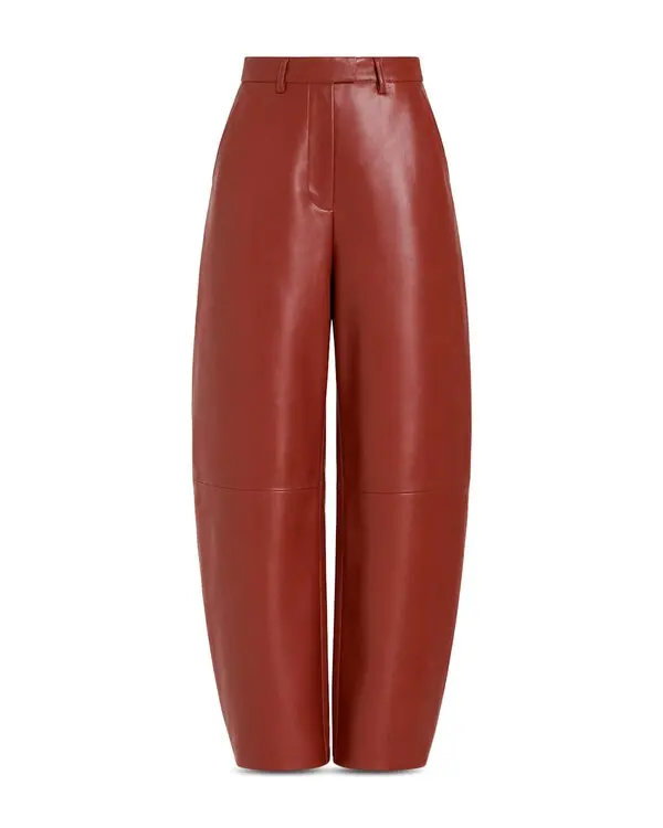 MARIE OLIVER Harlow Faux Leather Barrel Pants
