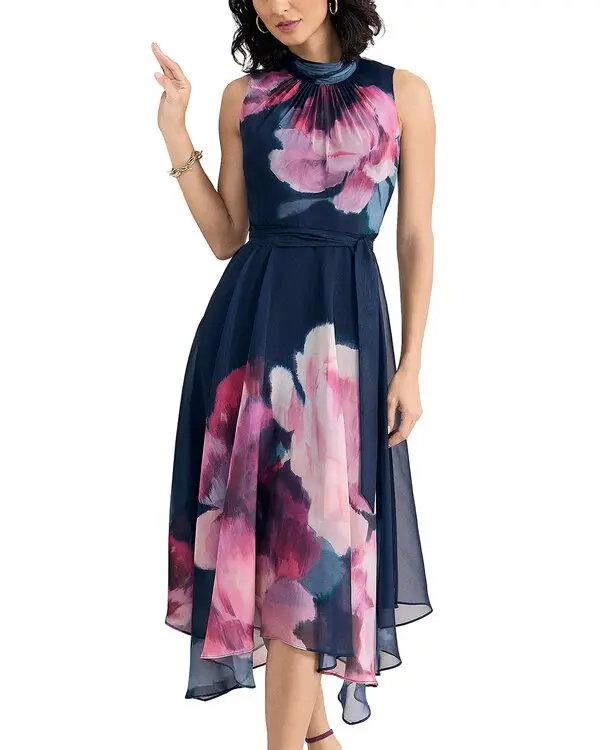 PHASE EIGHT Lucinda Handkerchief Hem Midi Dress