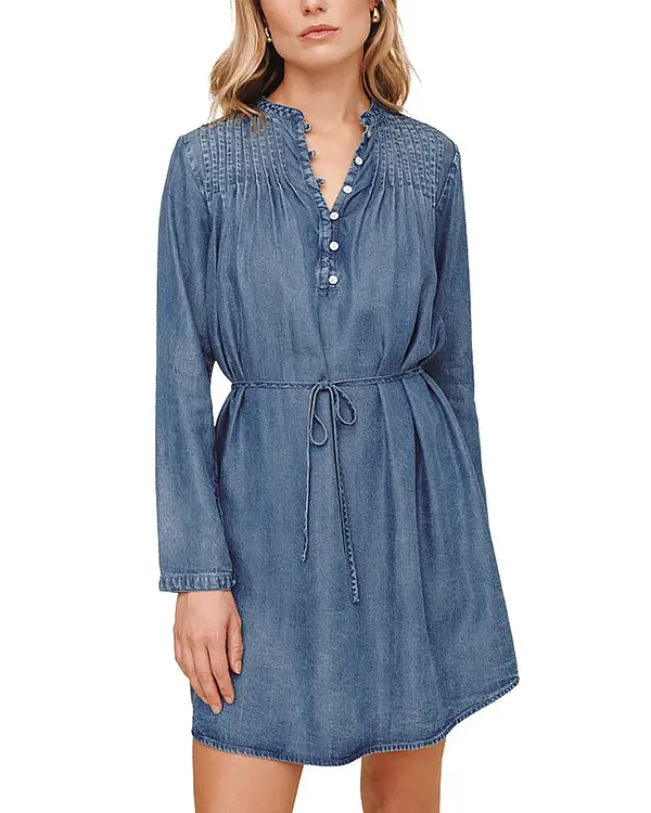 Bella Dahl Pintuck Chambray Shirtdress