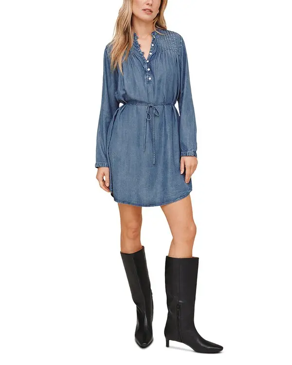 Bella Dahl Pintuck Chambray Shirtdress