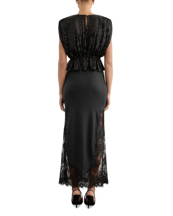 TOCCIN Talon Embellished Drawstring Top - Jet