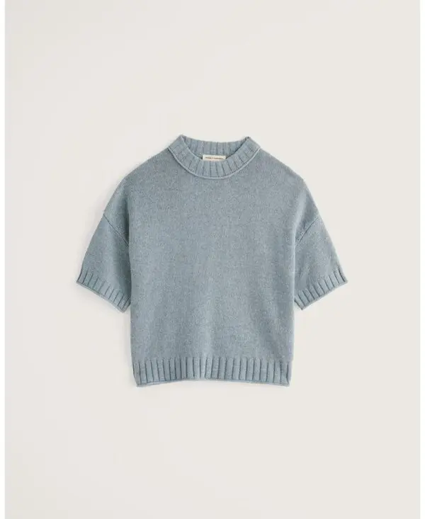 SEASALT CORNWALL Fistral Knitted Crew Neck Jumper - Limpet