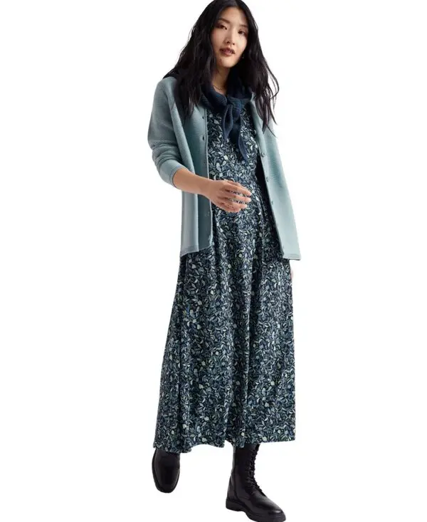 SEASALT CORNWALL Makers Ribbed Button-front Cardigan - Limpet