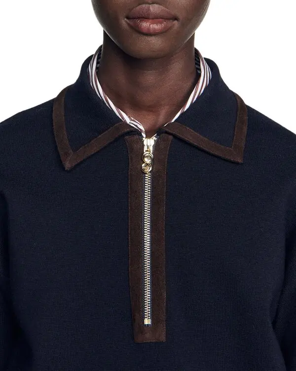 Sandro Sinclair Half Zip Sweater