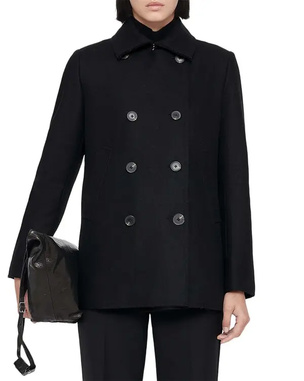 ALLSAINTS Tommie Wool Blend Peacoat