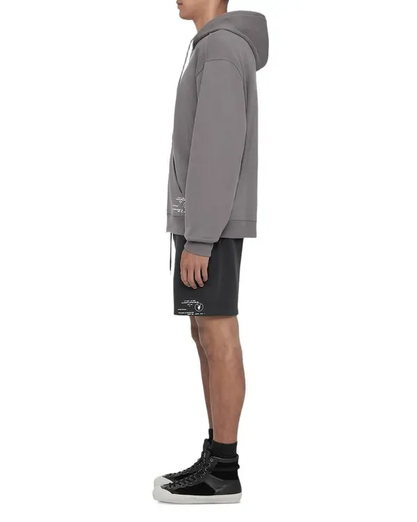 ALLSAINTS Raphy Cotton Logo Zip Drawstring Hoodie
