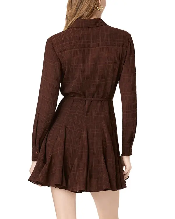 French Connection Chiffon Textured Tie Waist Dress