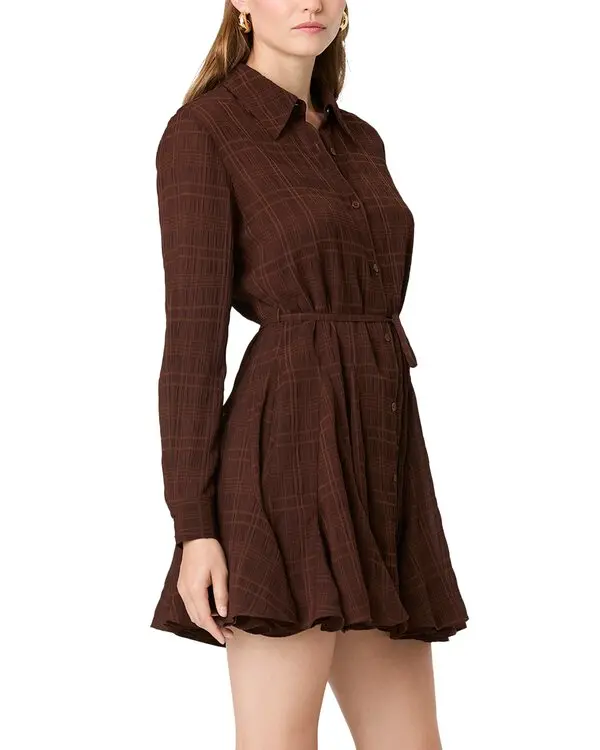 French Connection Chiffon Textured Tie Waist Dress