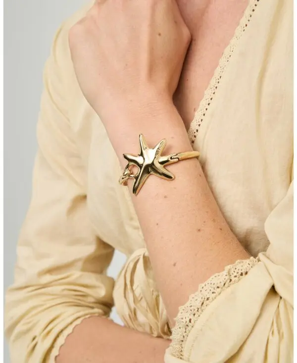 UNODE50 Tone Rigid Star Bangle Bracelet