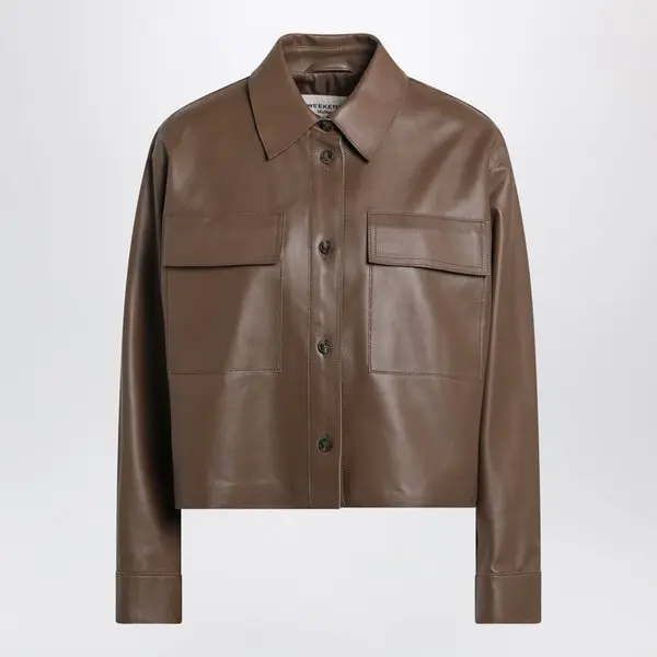 Max Mara Nappa Leather Jacket - Brown