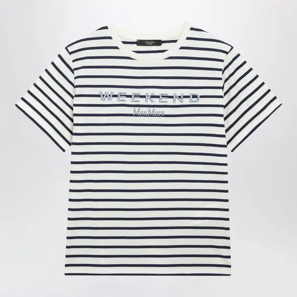 Max Mara Striped Cotton Jersey T-shirt - Blue