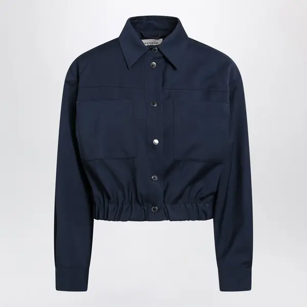 Max Mara Short Mini Wool Jacket - Blue
