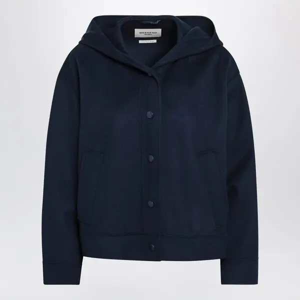 Max Mara Wool Hooded Jacket - Blue