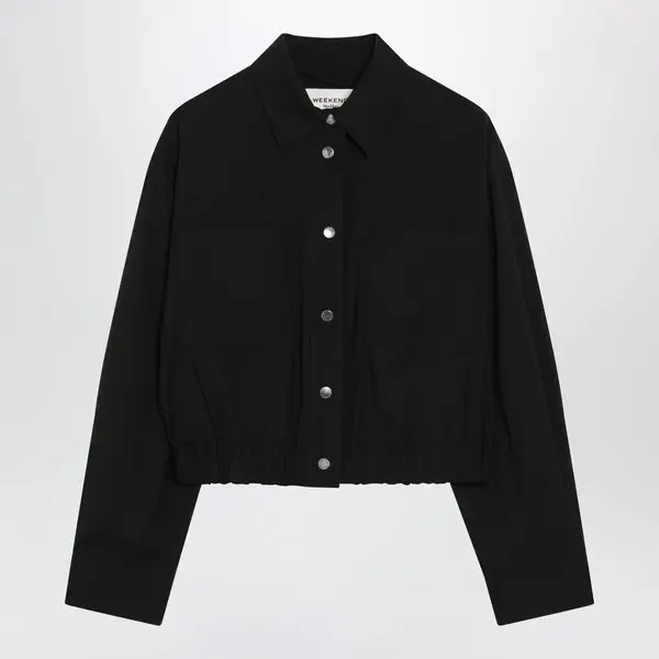 Max Mara Short Virgin Wool Mini Jacket - Black